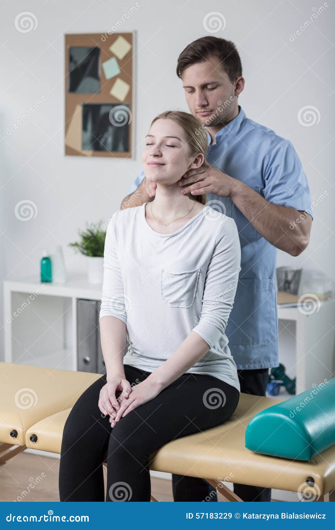 Cervical Spine Mobilisation Stock Image - Image of back, health: 57183229