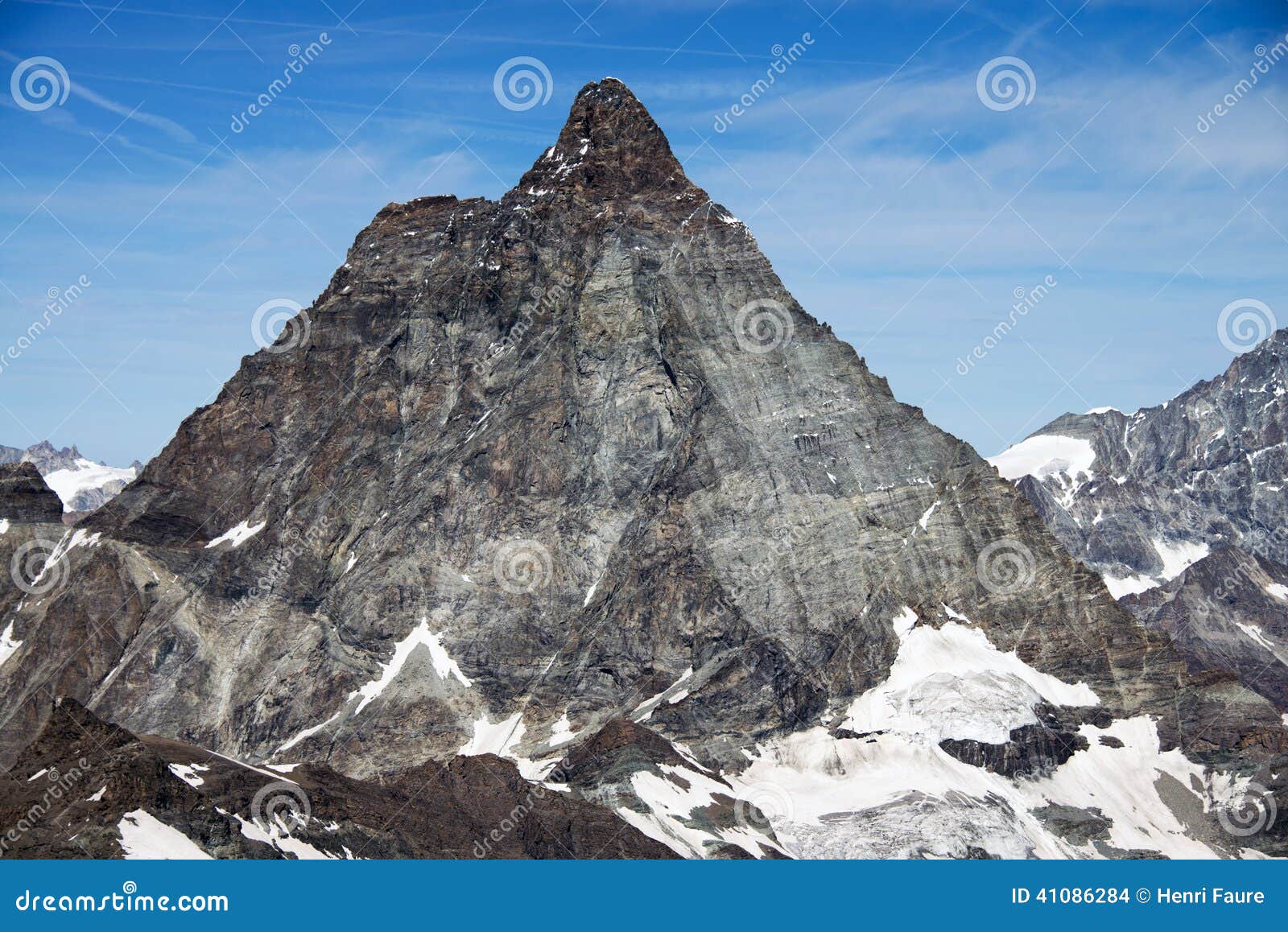 The Cervin stock photo. Image of summer, outcrop, summit - 41086284