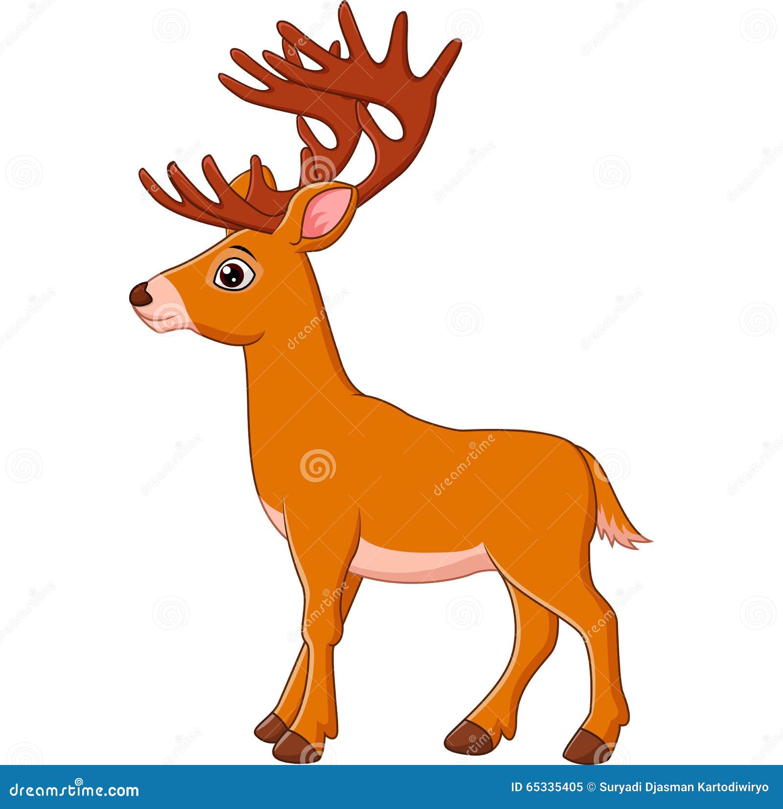 Cervos Dos Desenhos Animados Ilustração do Vetor - Ilustração de alces ...