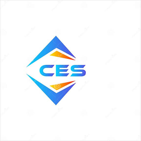 CES Abstract Technology Logo Design on White Background. CES Creative ...