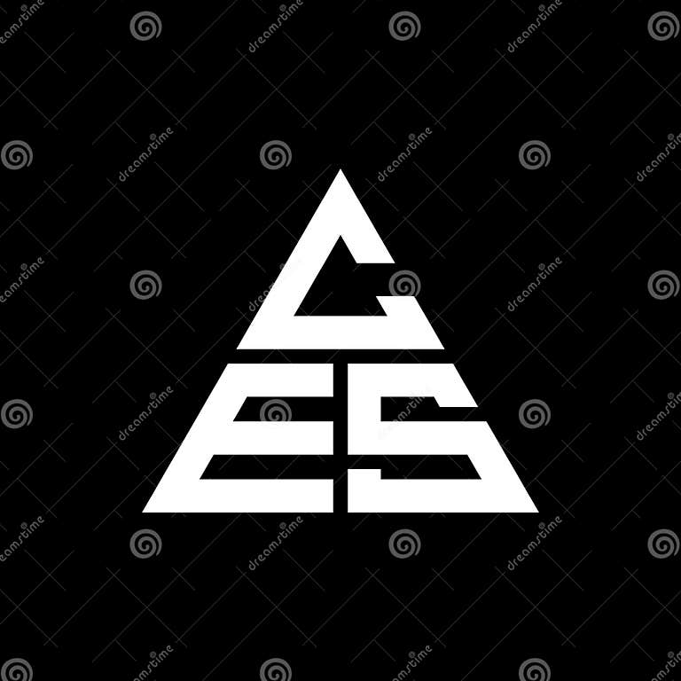 CES Triangle Letter Logo Design with Triangle Shape. CES Triangle Logo ...