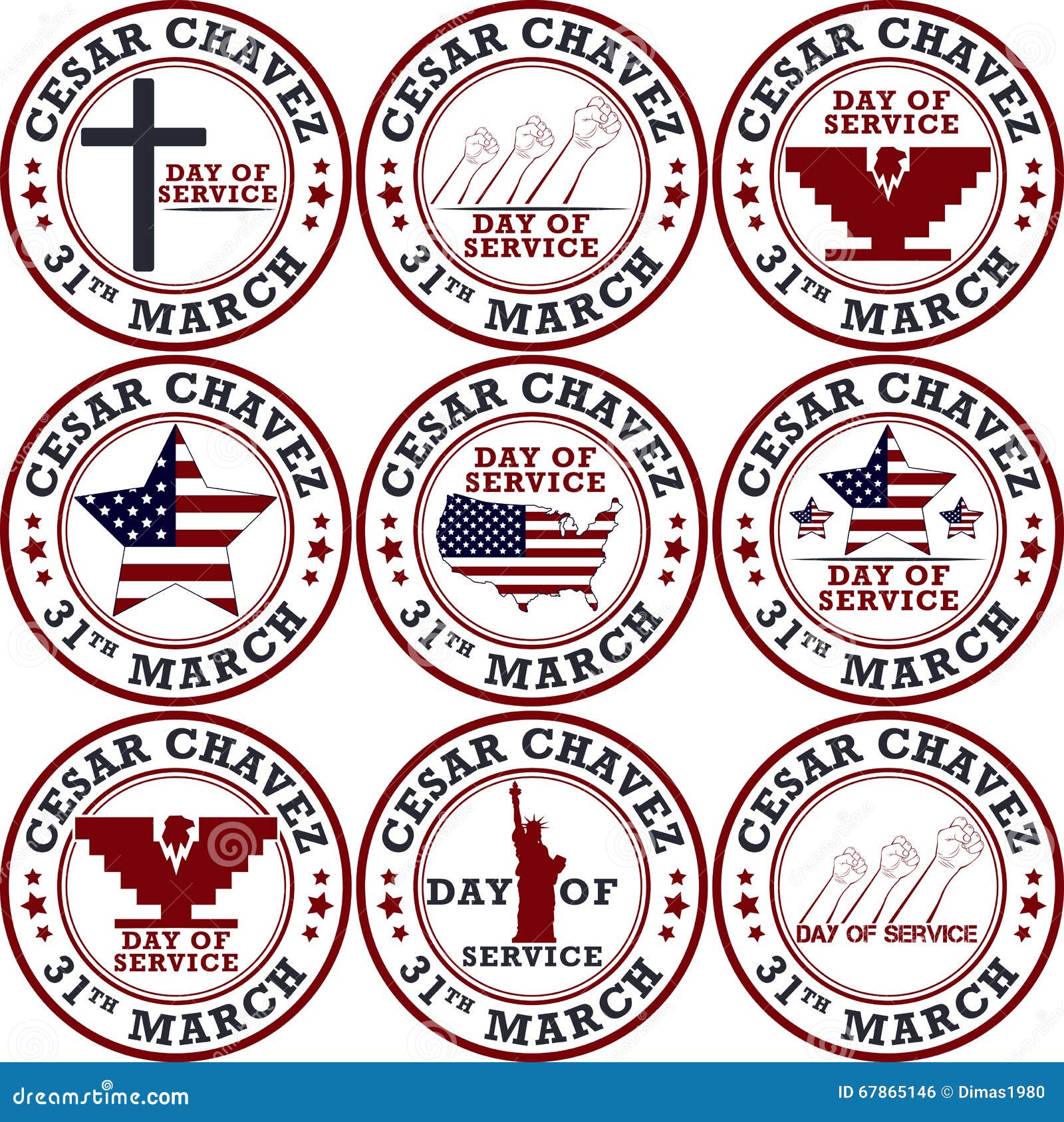 Cesar Chavez-Tag Einfach, Vektorbild Zu Bearbeiten Stock Abbildung ...