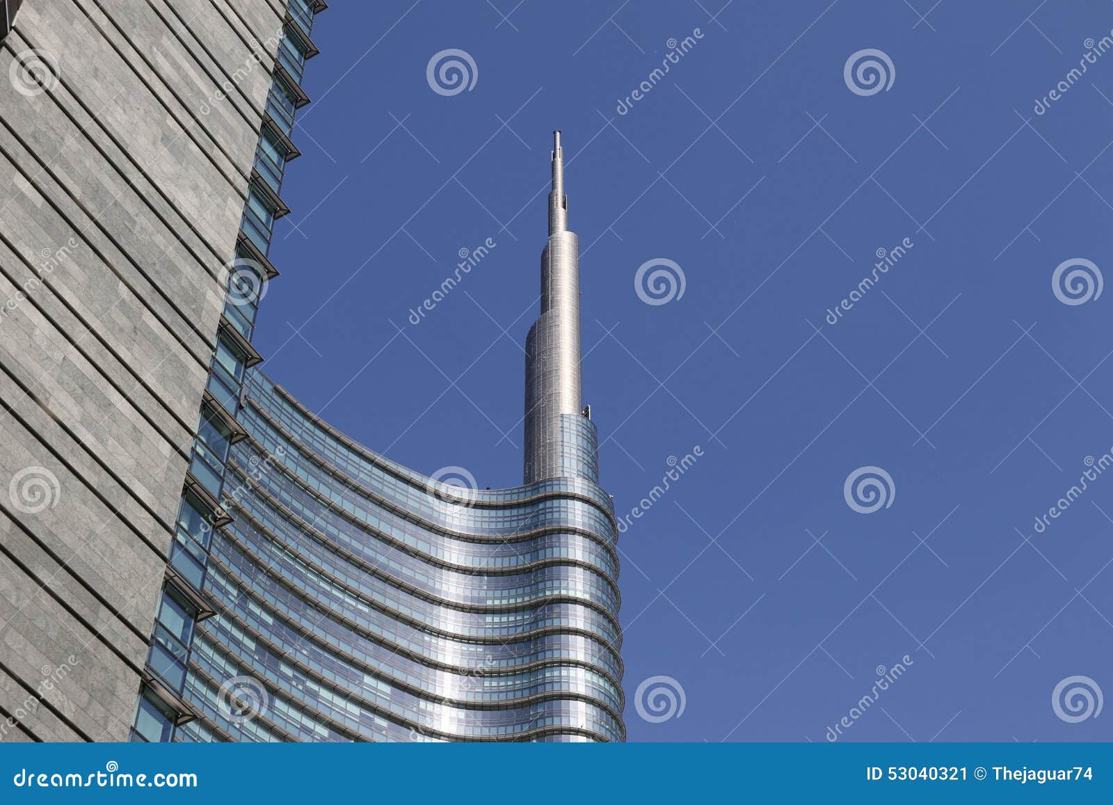 Cesar pelli tower in Milan stock image. Image of milan - 53040321