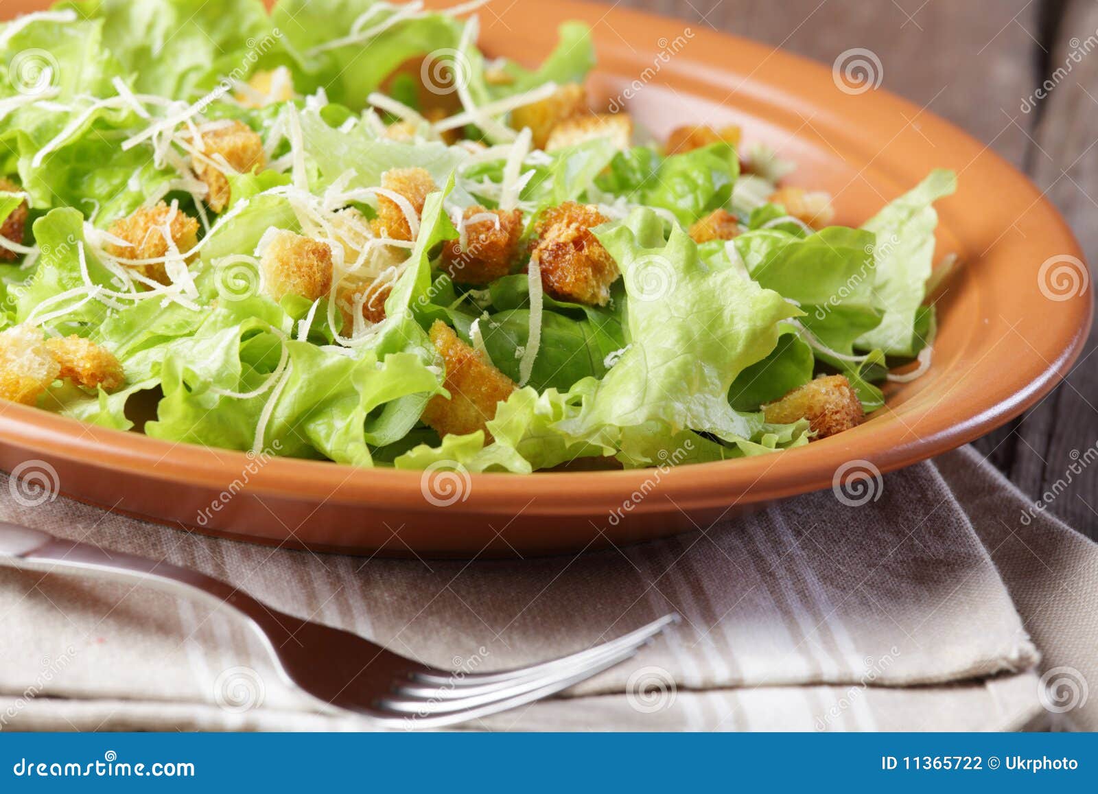 Cesar salad stock photo. Image of dish, organic, dinner - 11365722