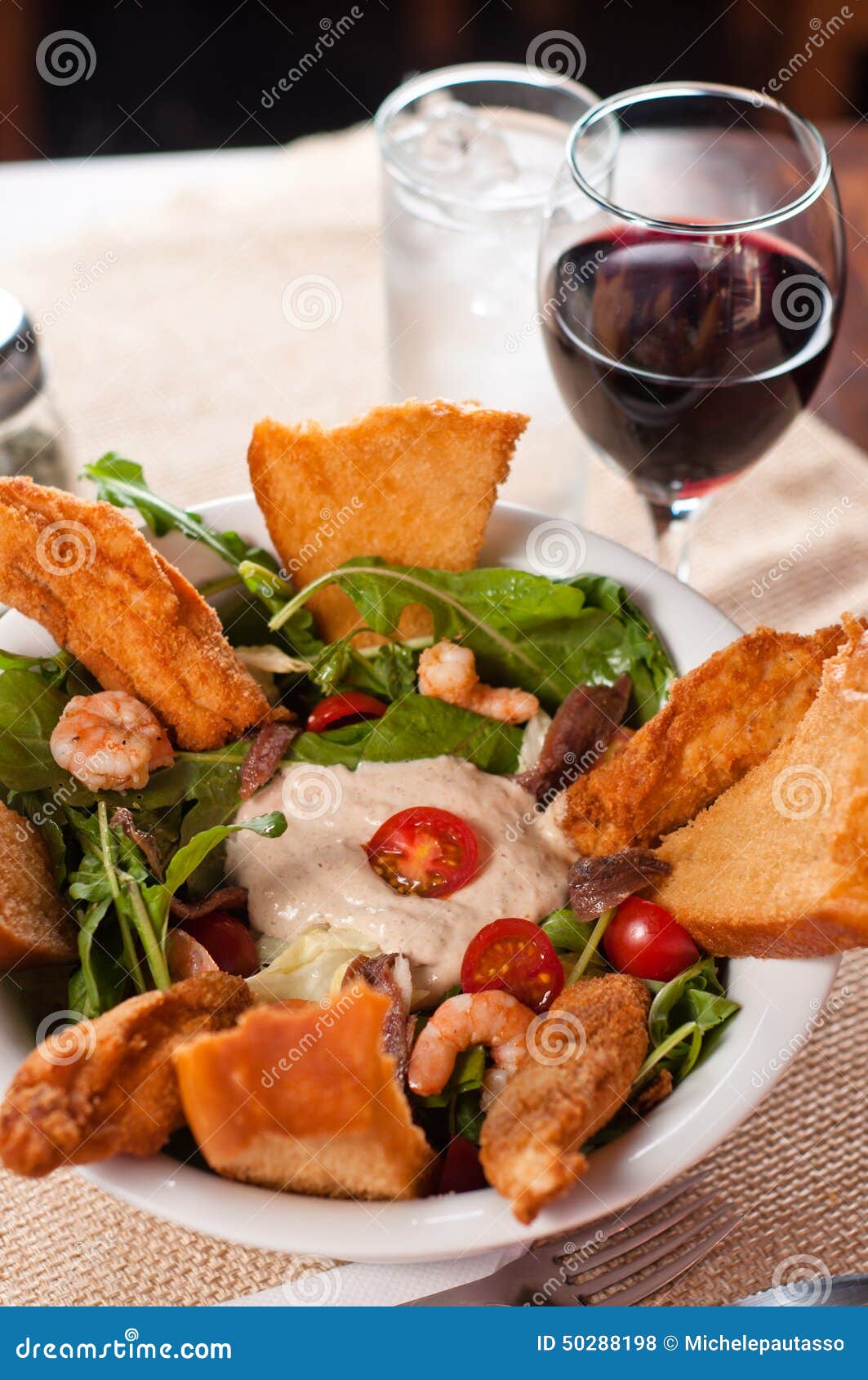 Cesar salad stock photo. Image of italian, meal, cesar - 50288198