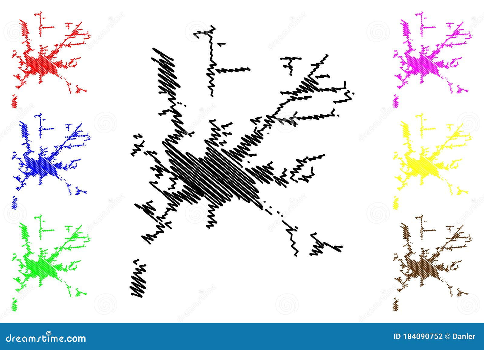 Cesena City Italian Republic, Italy, Emilia-Romagna Map Vector ...