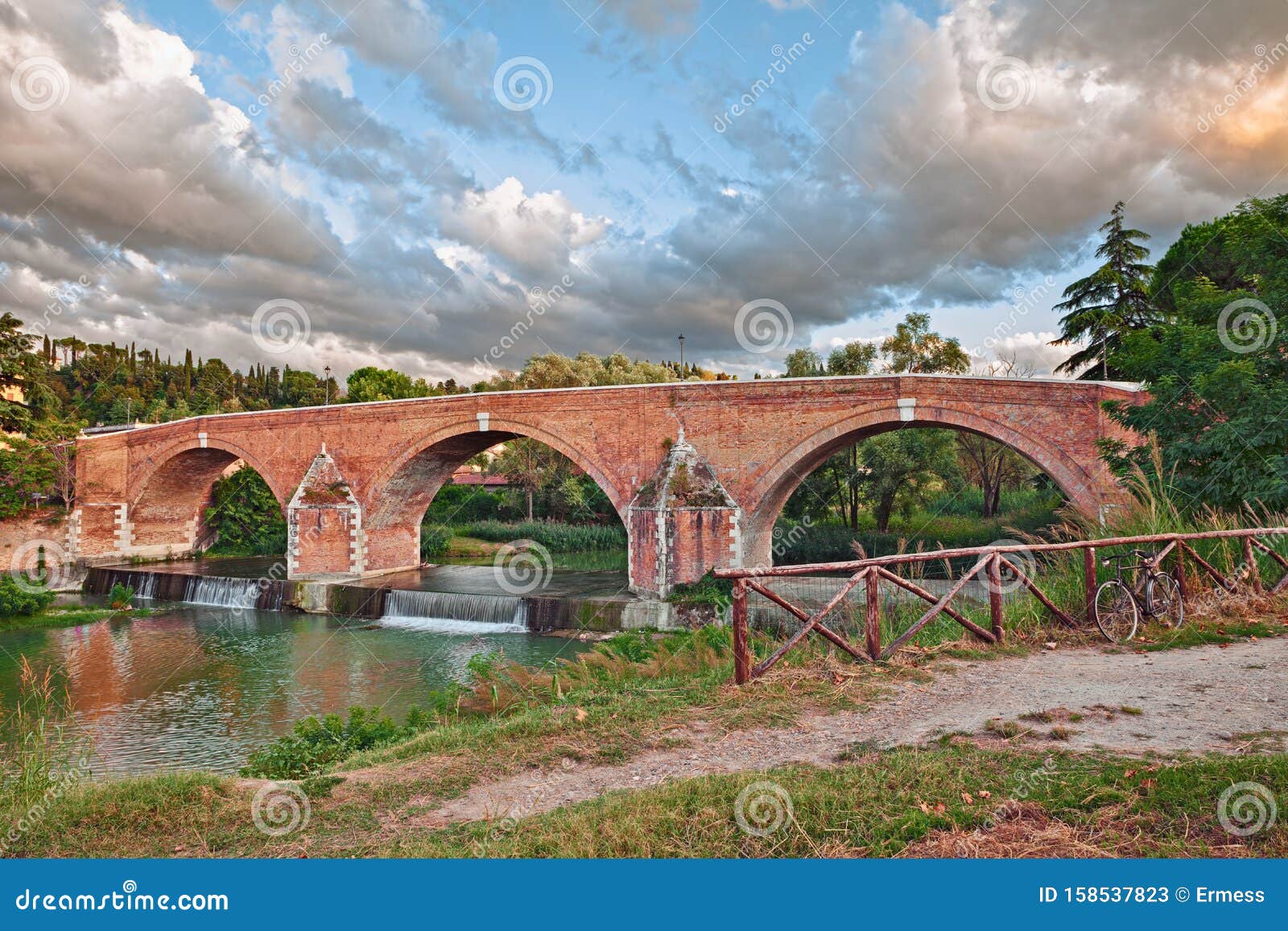 Cesena, Emilia-Romagna, Italy: the Ancient Bridge Ponte Vecchio Stock ...