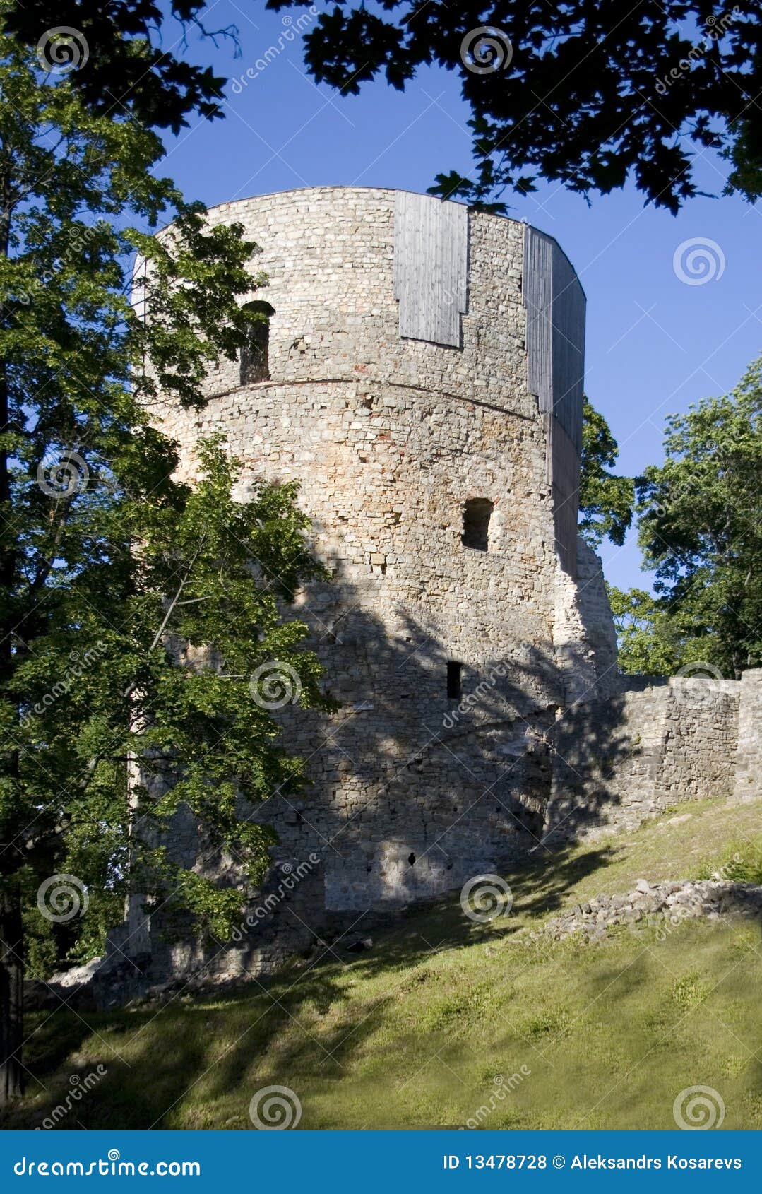 Cesis medieval Castle stock photo. Image of latvia, history - 13478728