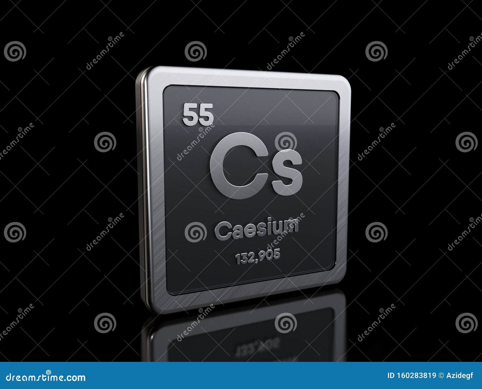 Cesium Cs, Element Symbol from Periodic Table Series Stock Illustration ...