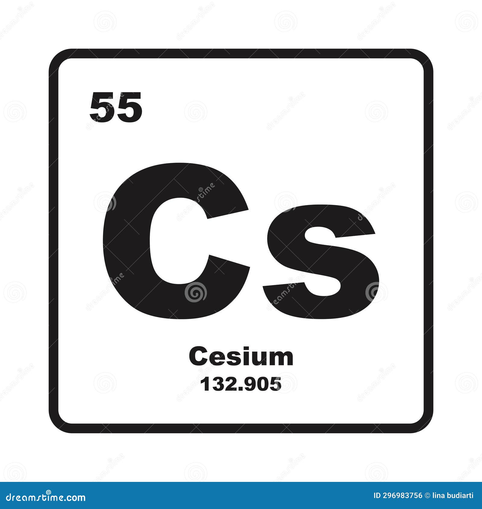 Cesium element icon stock vector. Illustration of vector - 296983756