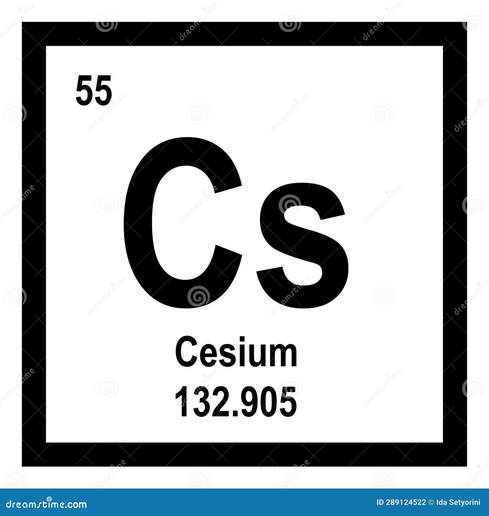 Cesium icon vector stock illustration. Illustration of mass - 289124522