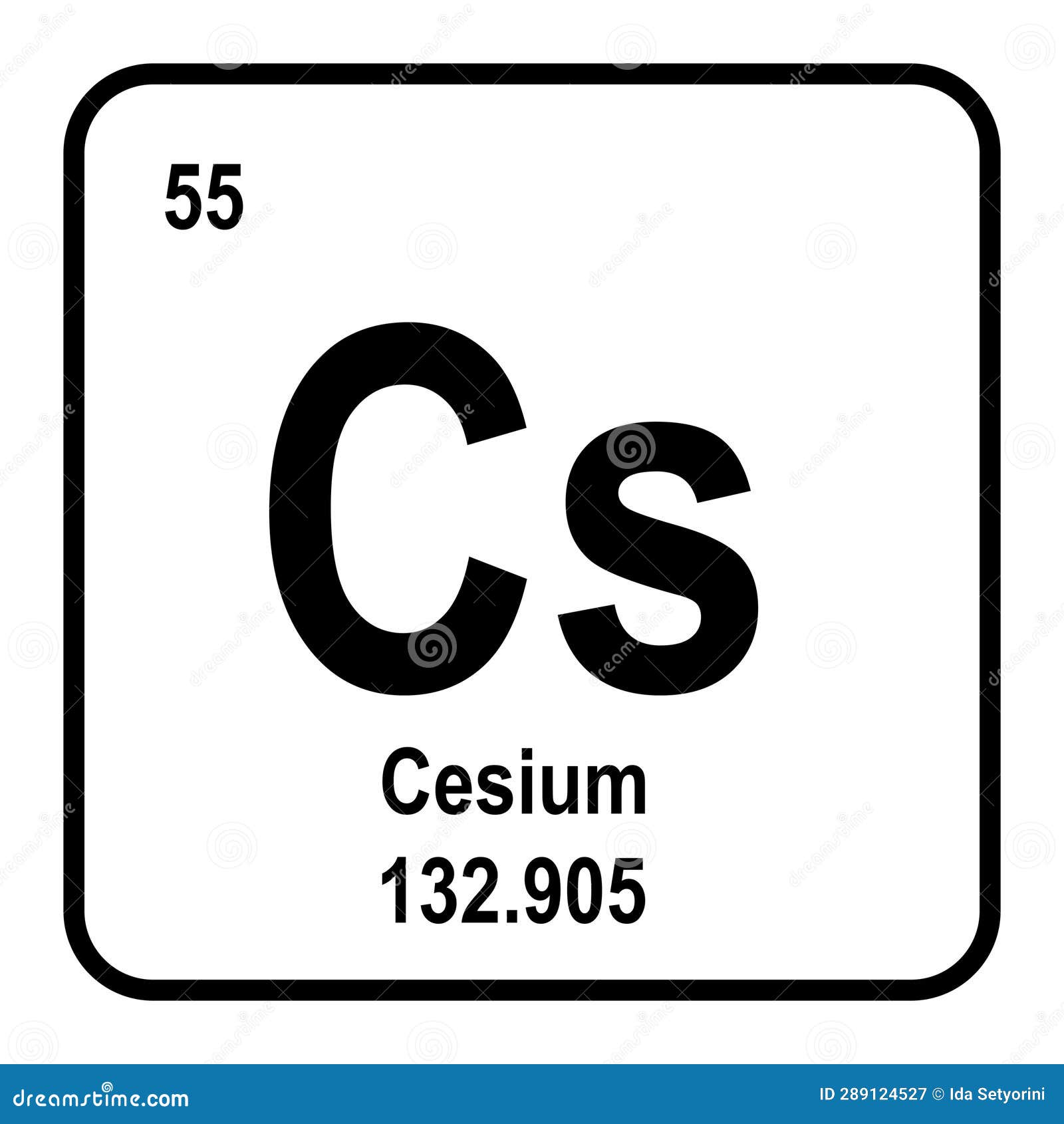Cesium icon vector stock illustration. Illustration of caesium - 289124527