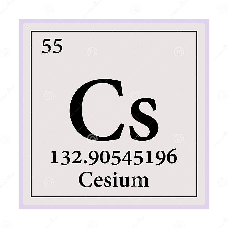 Cesium Periodic Table of the Elements Vector Illustration Eps 10 Stock ...