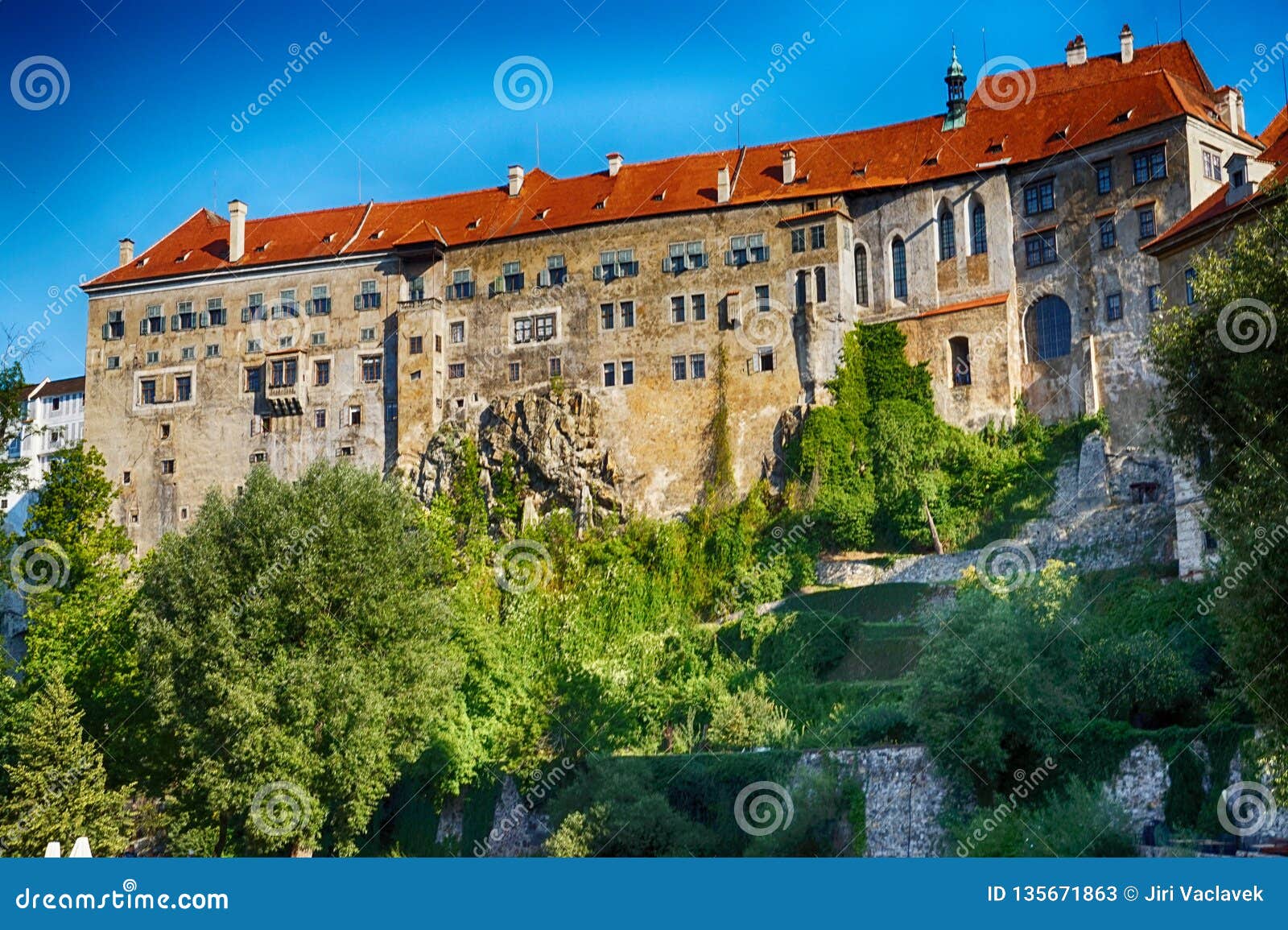 Cesky Krumlov castle stock image. Image of republic - 135671863