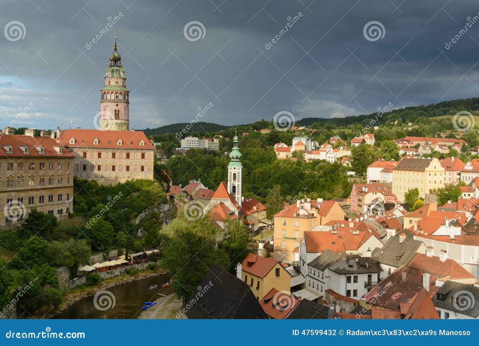 Cesky Krumlov Castle Historical Center. Stock Photo - Image of ...