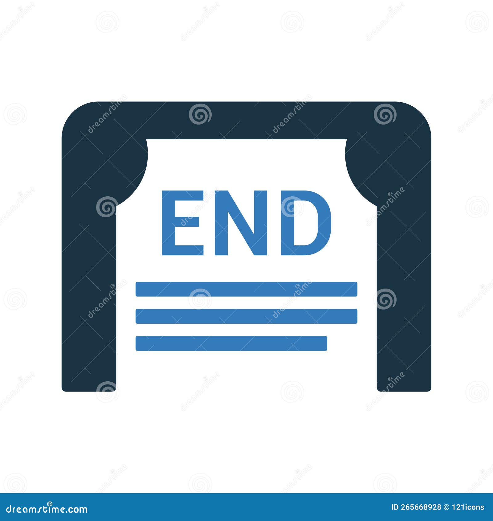 Cessation, Closing, Conclusion Icon. Editable Vector Logo Stock ...