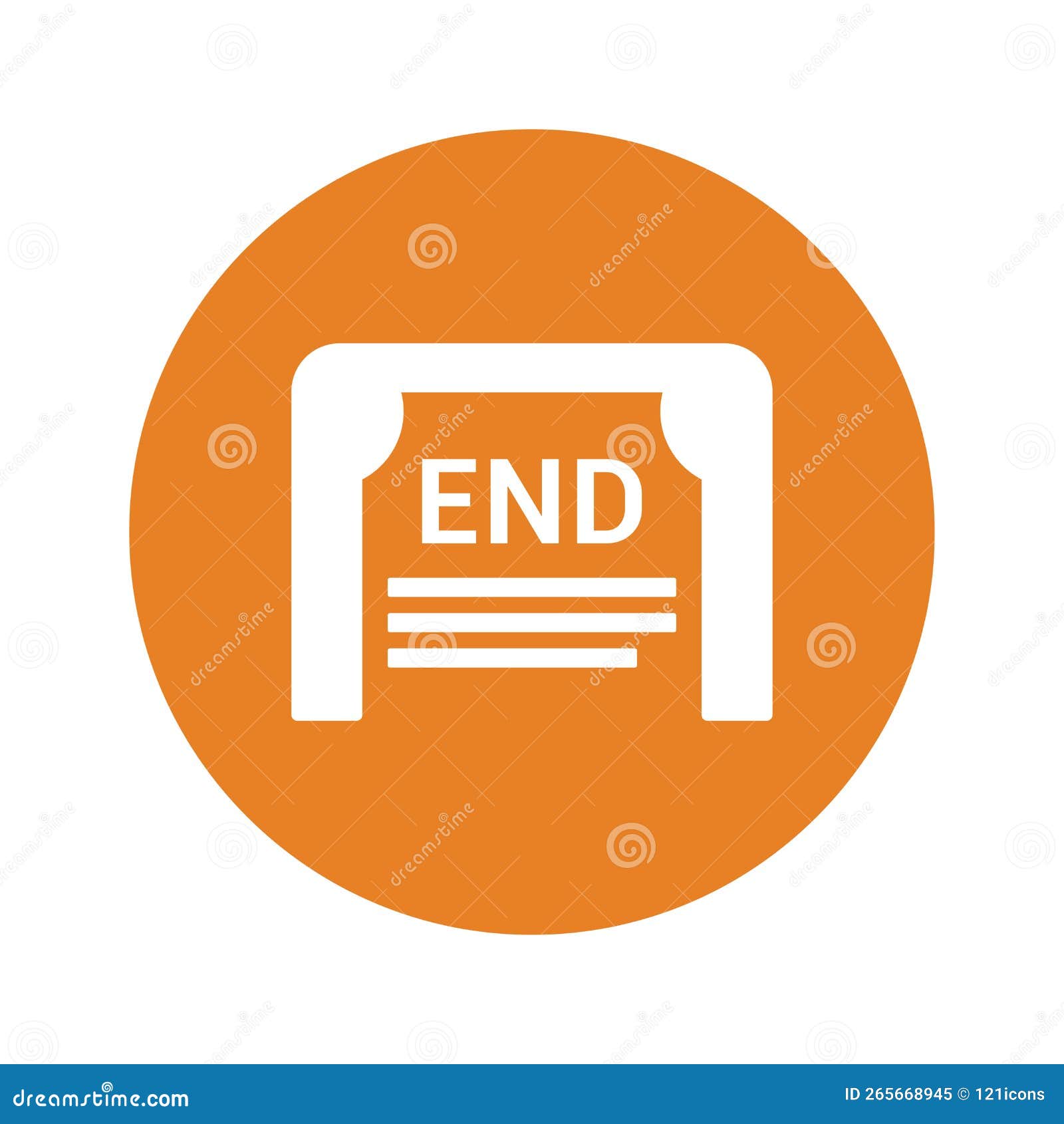 Cessation, Conclusion, End Outline Icon. Line Art Vector Royalty-Free ...