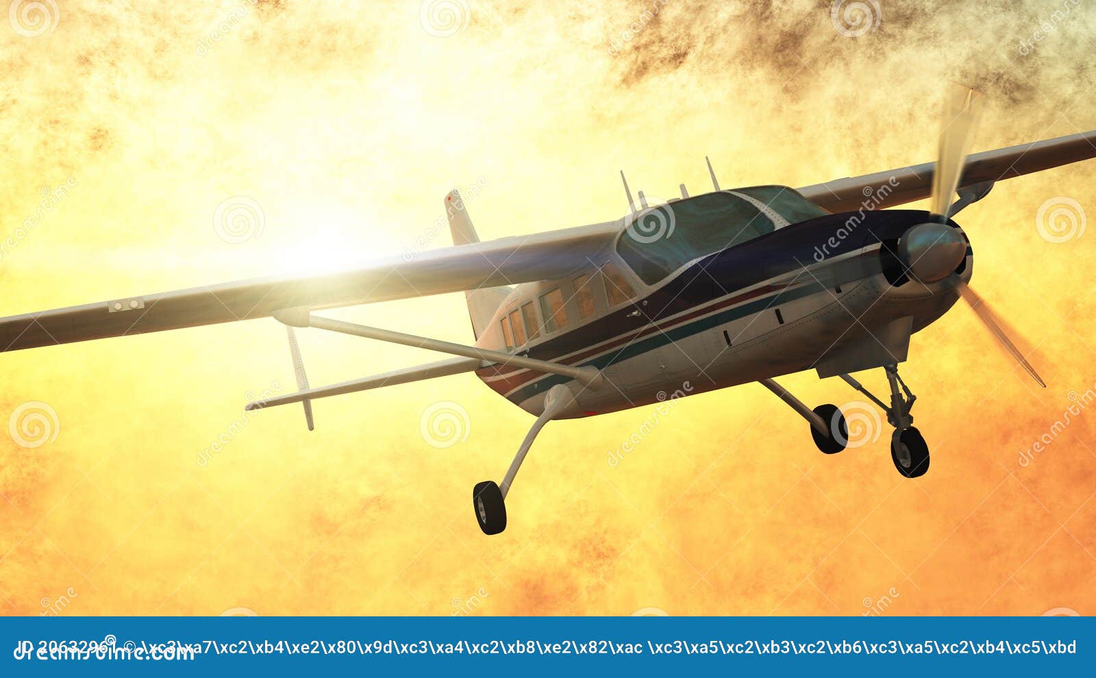 Cessna stock illustration. Illustration of takeoff, flight - 20632961