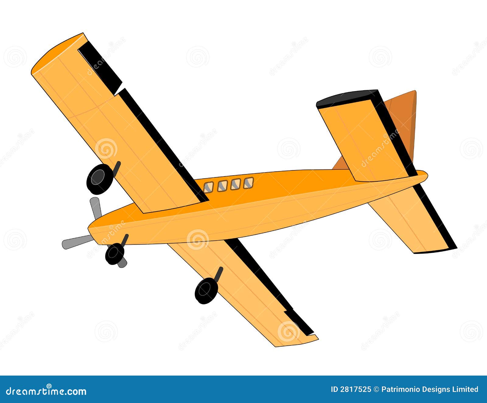 Cessna Airplane Cartoon Vector | CartoonDealer.com #2817525