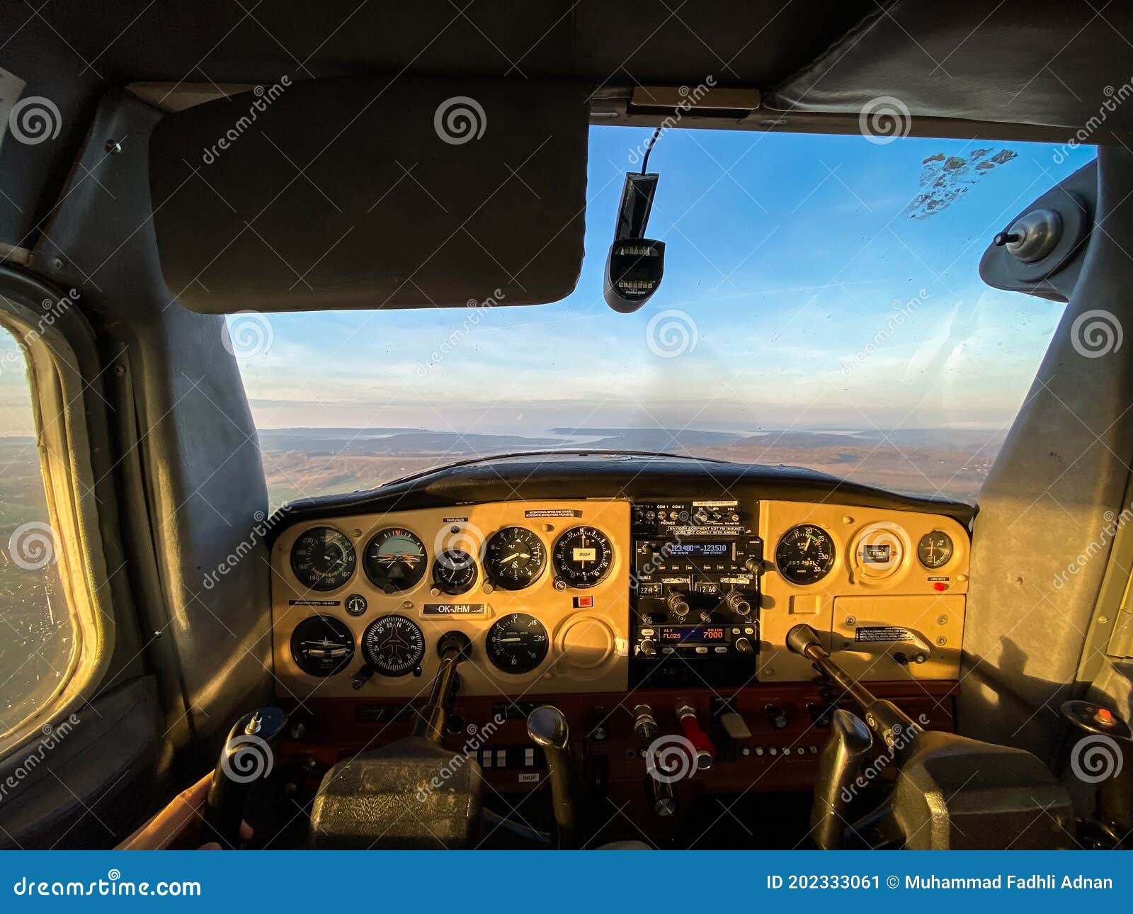 Cessna cockpit interior stock image. Image of airplane - 202333061