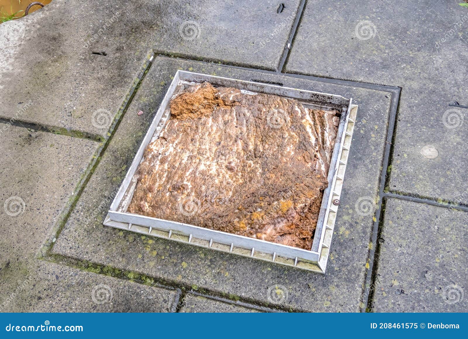 The Cesspool overflows stock image. Image of household - 208461575