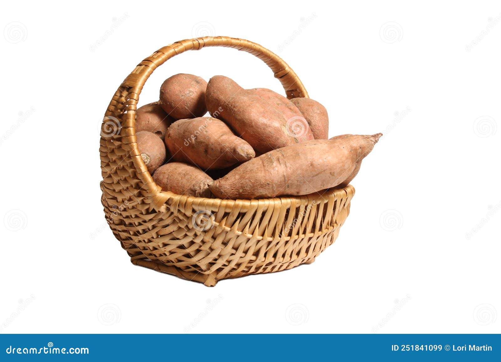 Cesta De Batatas Aisladas Sobre Fondo Blanco Imagen de archivo - Imagen ...
