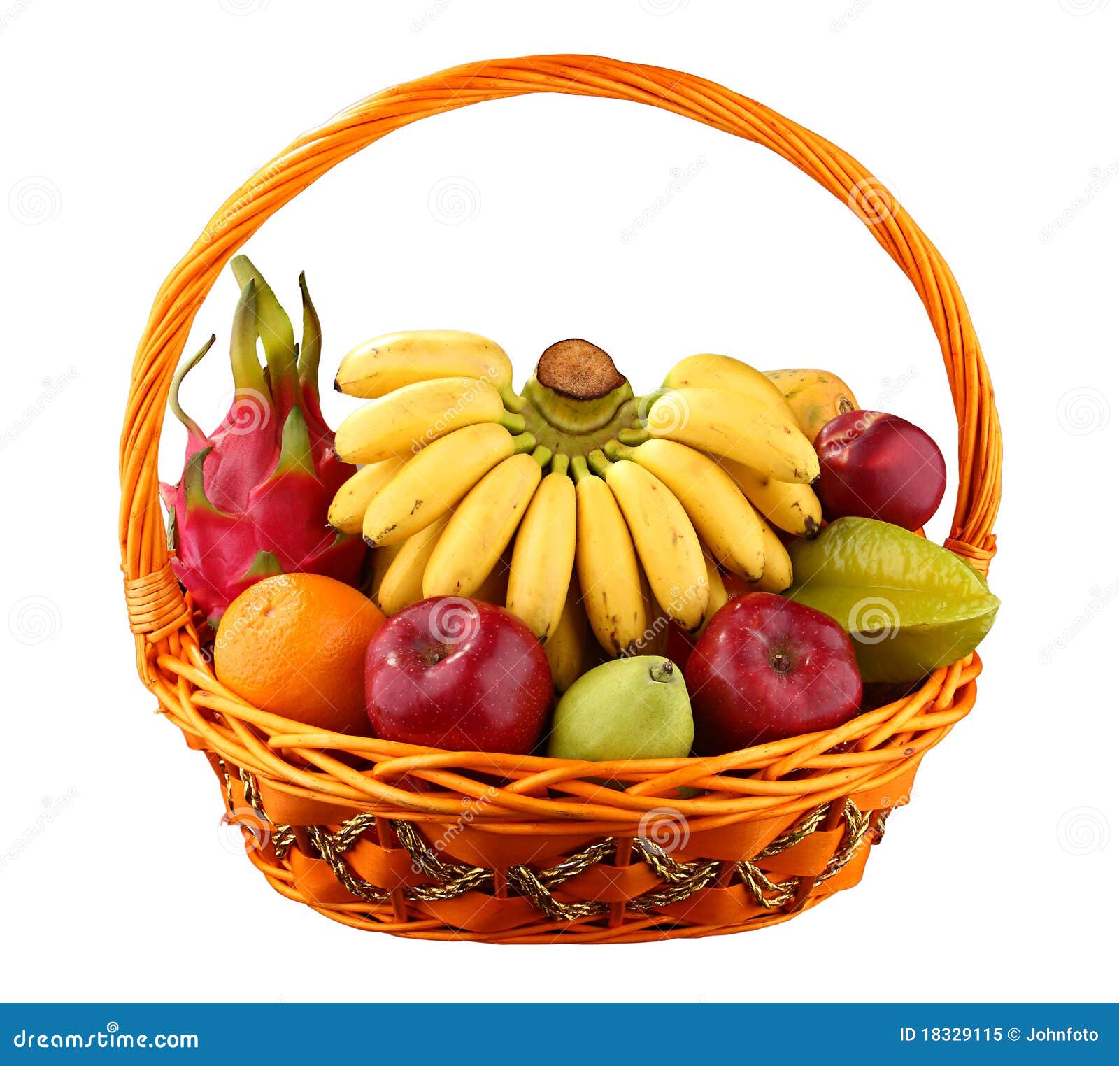 Cesta De Fruta Foto de Stock Royalty Free - Imagem: 18329115