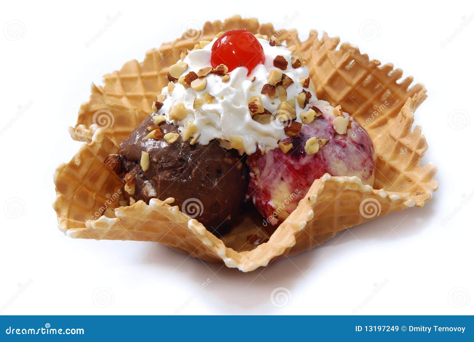 Cesta De La Galleta Con Helado Imágenes de archivo libres de regalías ...