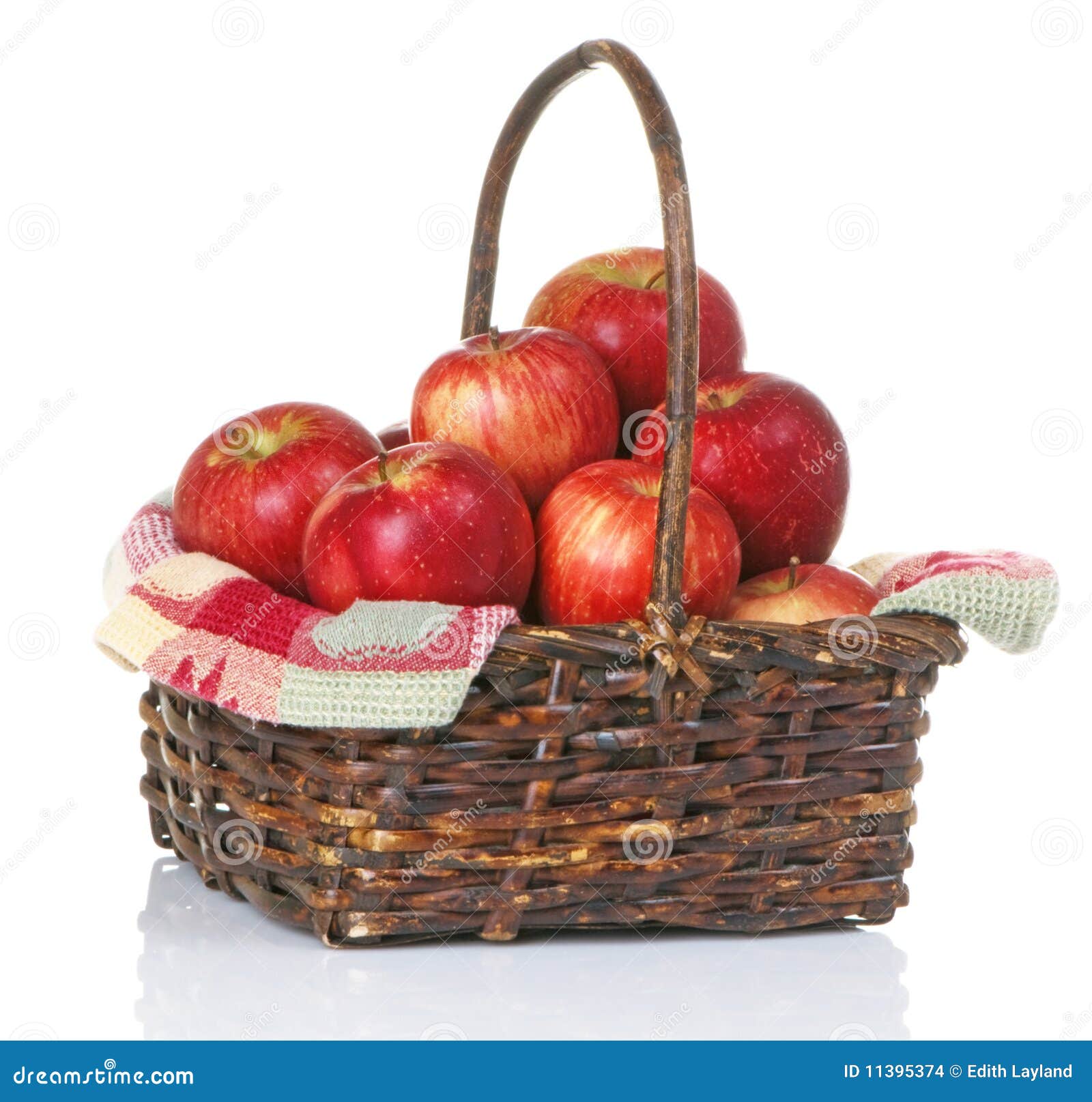 Cesta de manzanas rojas foto de archivo. Imagen de maduro - 11395374