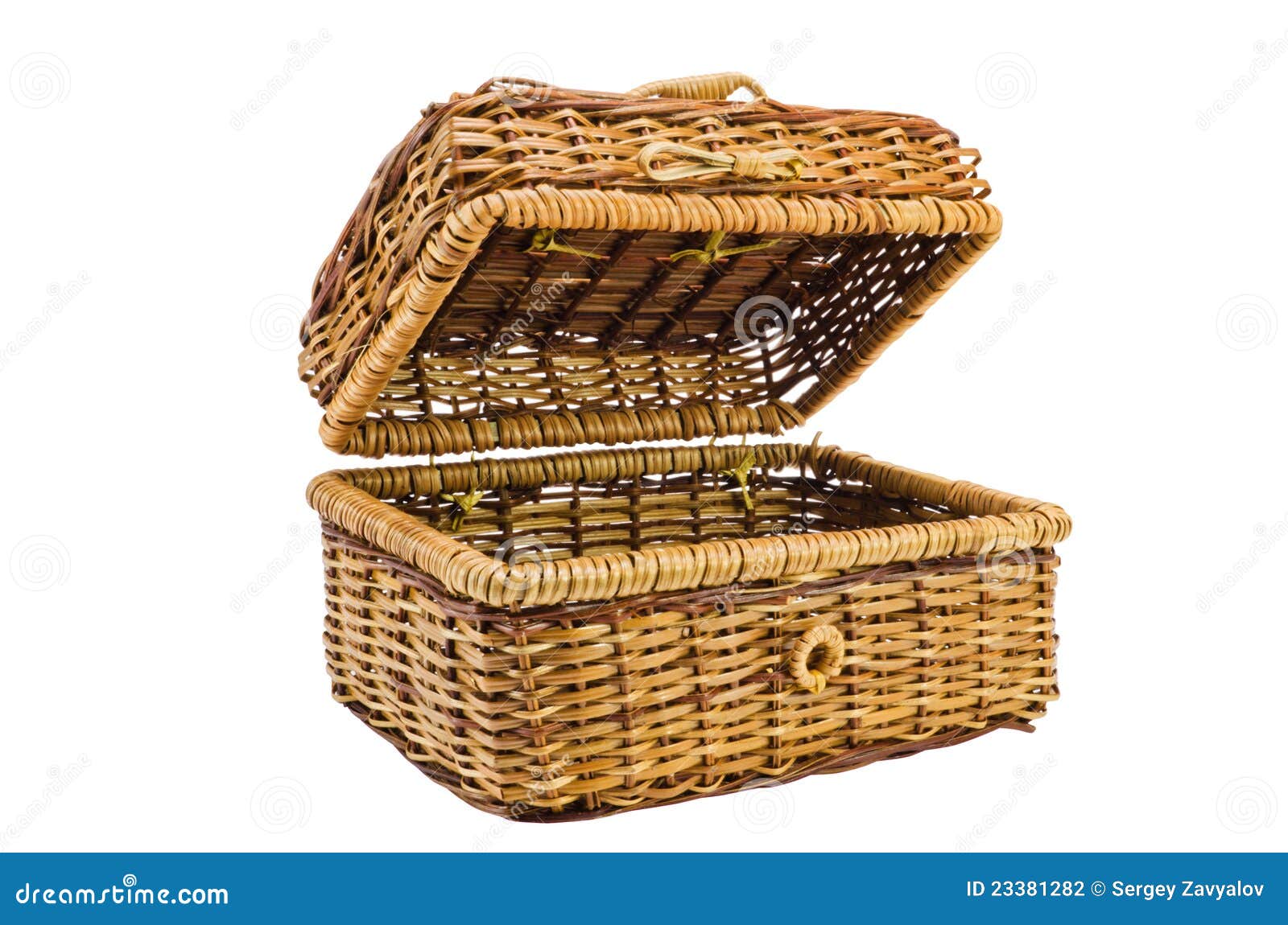 Cesta De Vime Com Uma Tampa Foto de Stock - Imagem de artesanal, retro ...