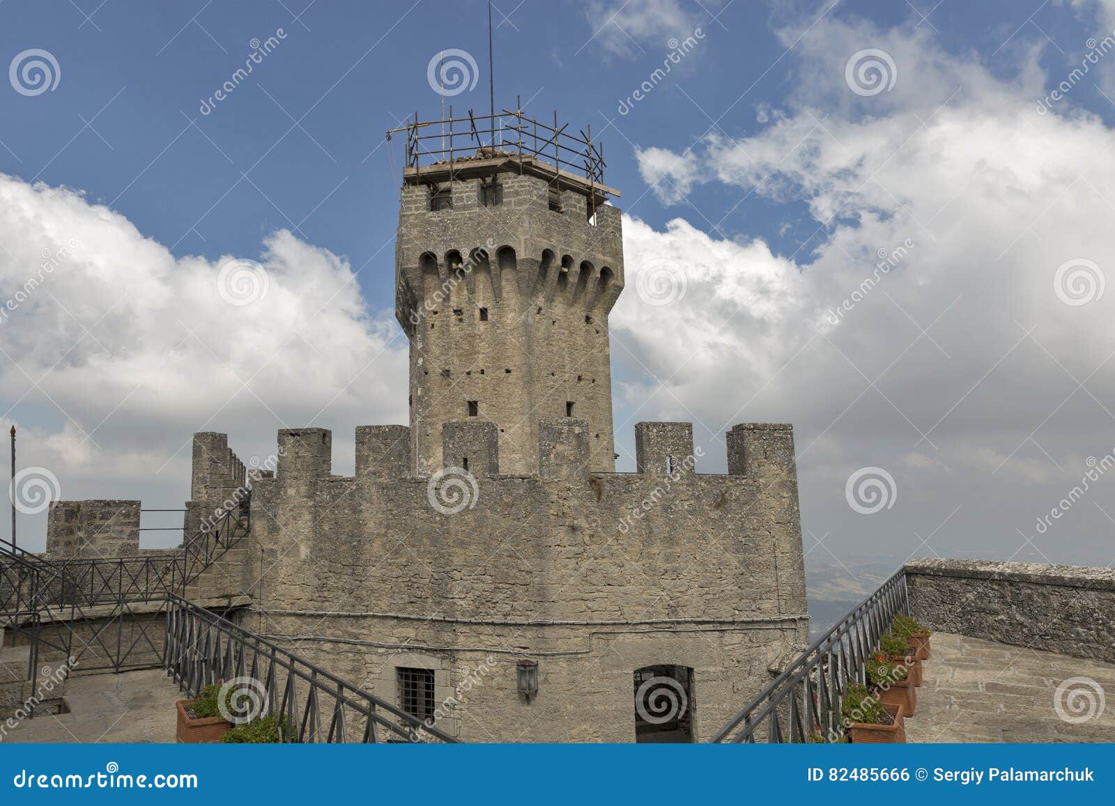 Cesta Tower, One of Three Fortress in San Marino. Stock Photo - Image ...