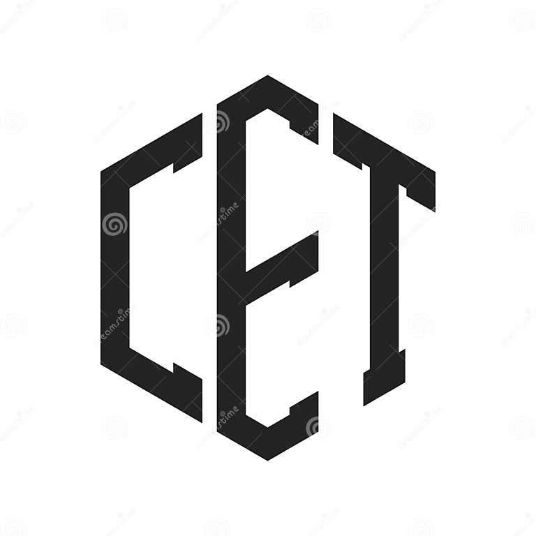 CET Logo Design. Initial Letter CET Monogram Logo Using Hexagon Shape ...