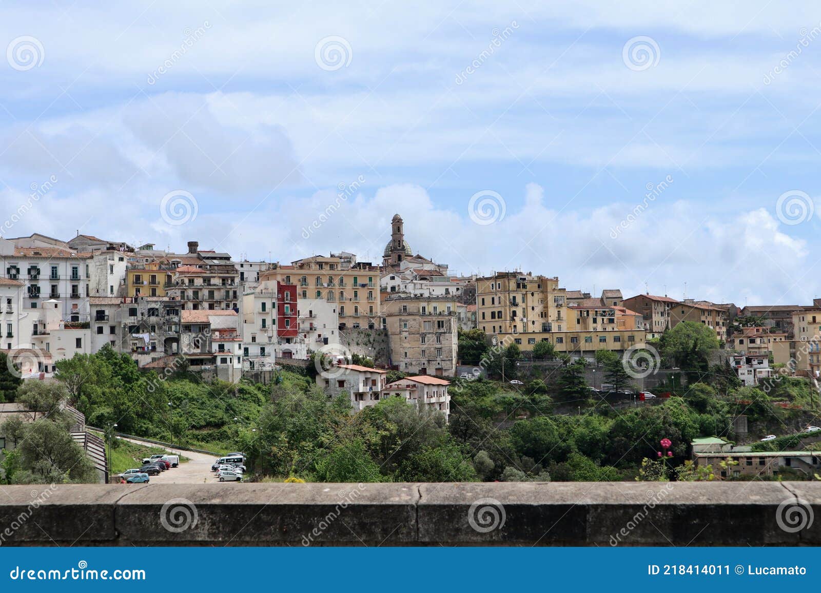 Cetara - Panorama Dal Ponte Della Litoranea Stock Image - Image of ...