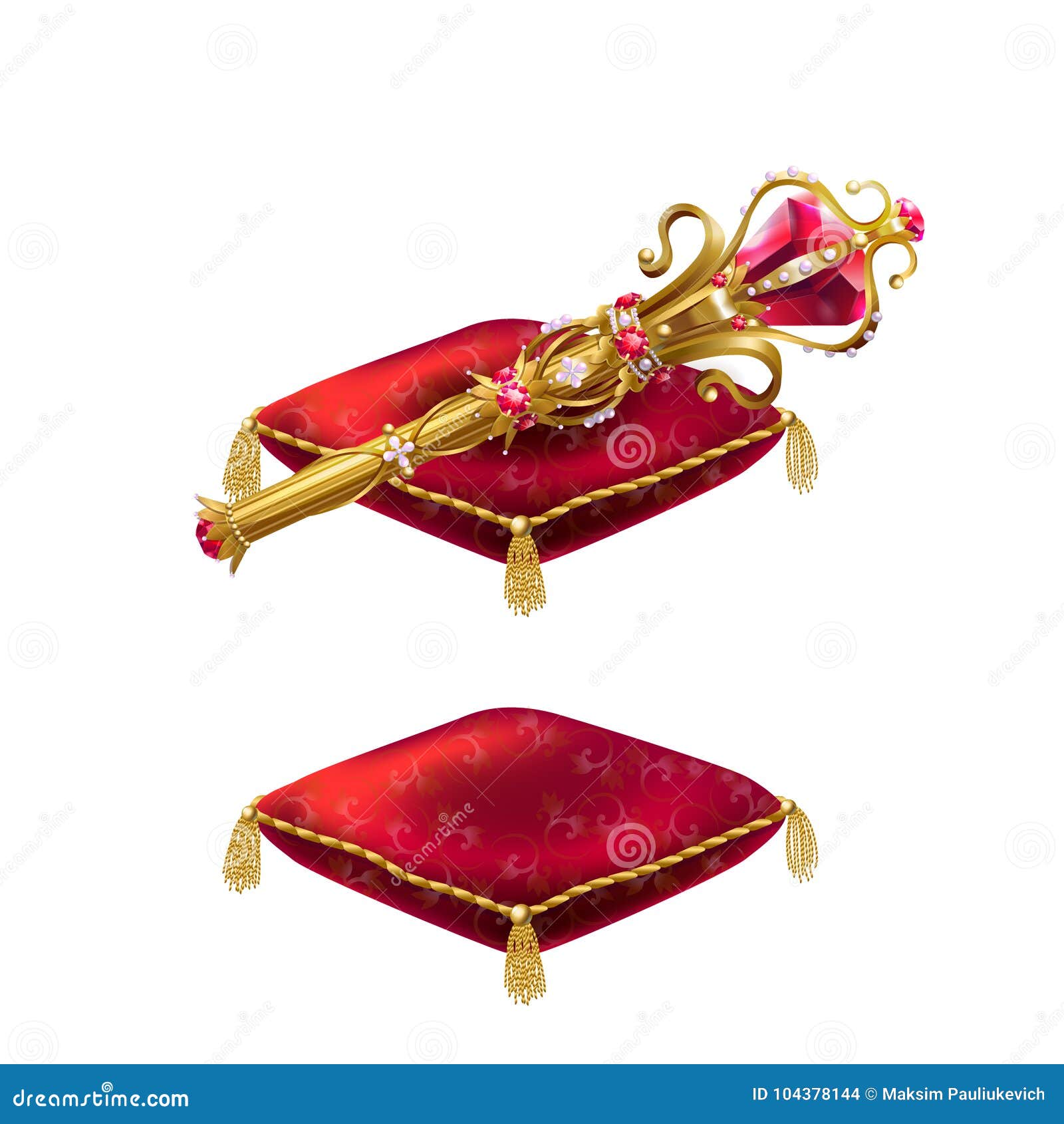 Cetro de oro real ilustración del vector. Ilustración de autoridad ...