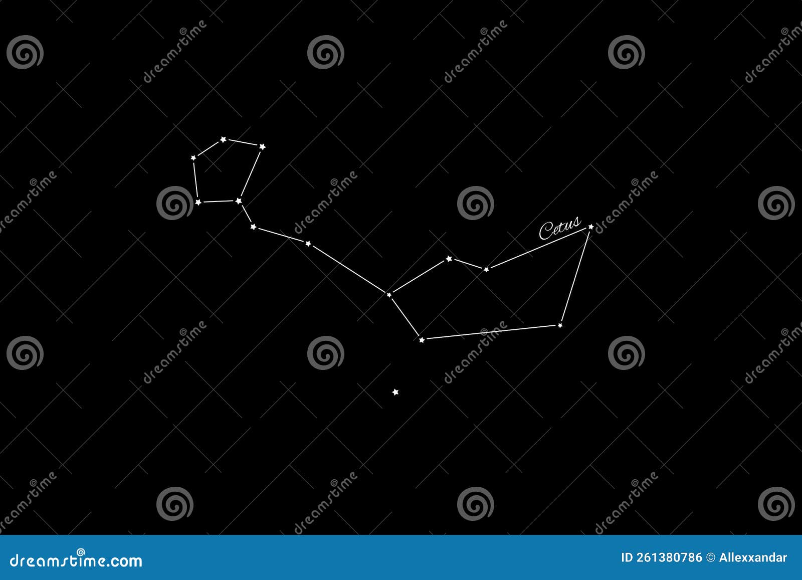 Cetus Constellation, Cluster of Stars, Whale Constellation Stock Photo ...