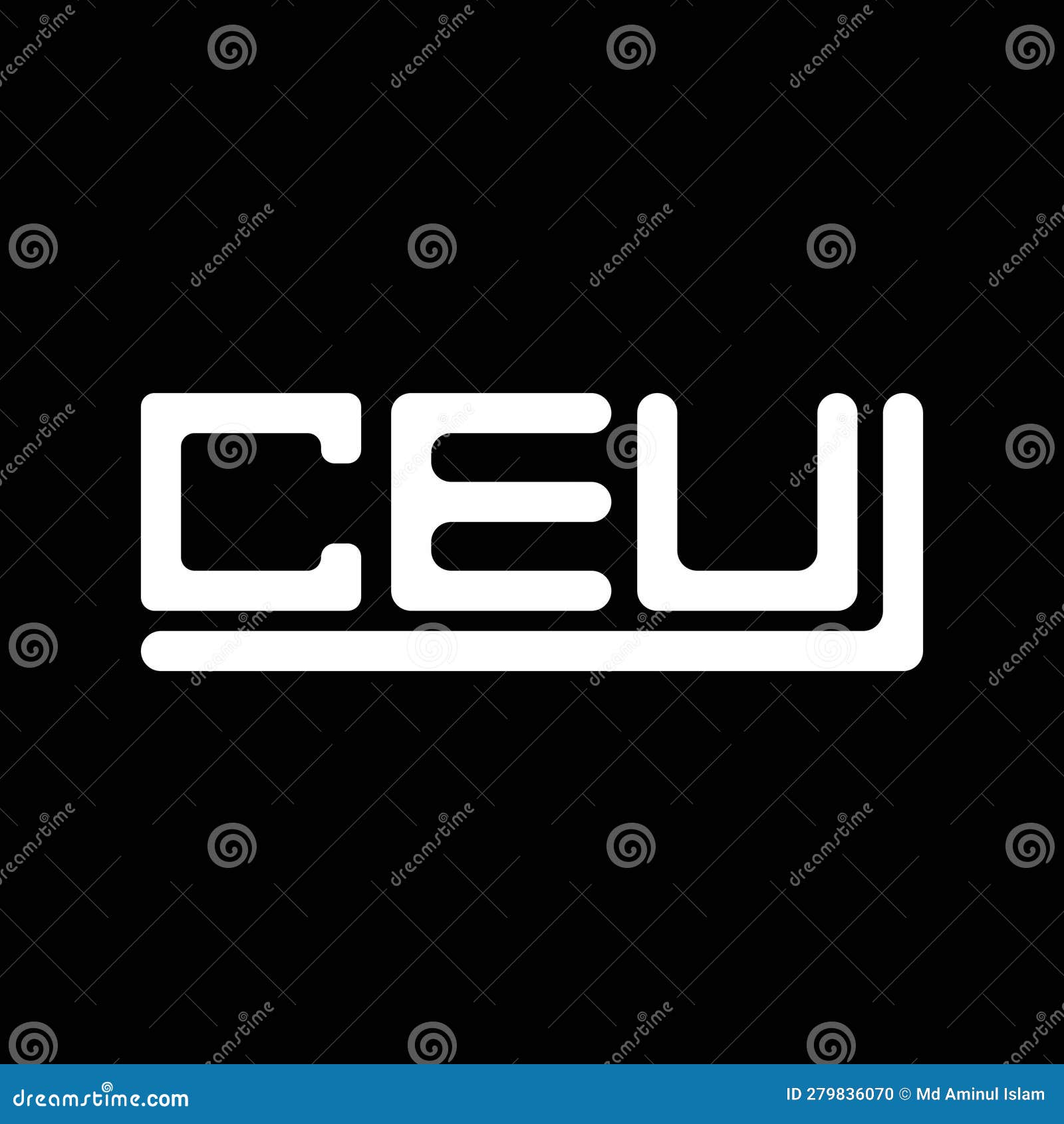 CEU Letter Logo Creative Design with Vector Graphic, CEU Stock Vector ...