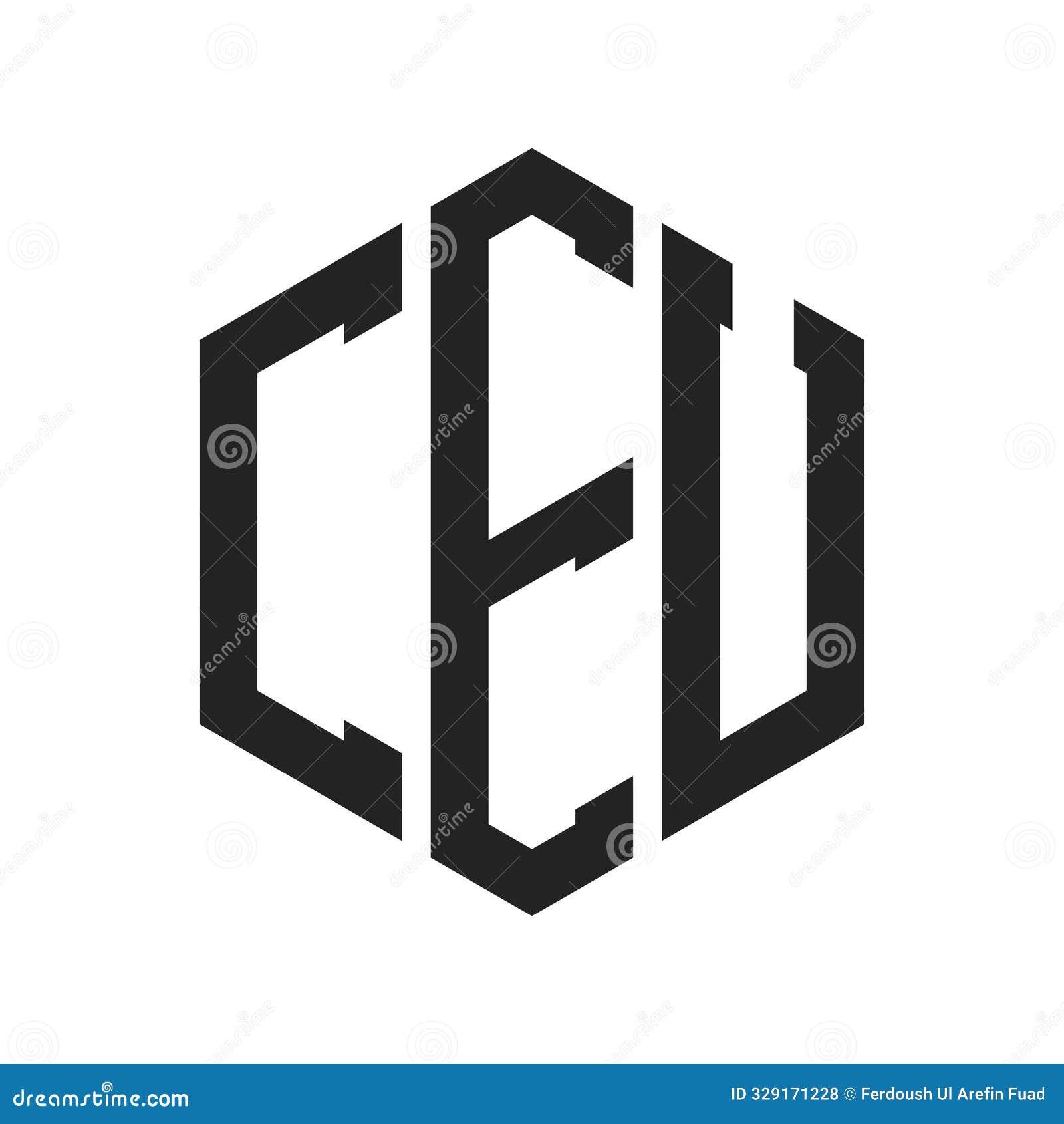 CEU Logo Design. Initial Letter CEU Monogram Logo Using Hexagon Shape ...