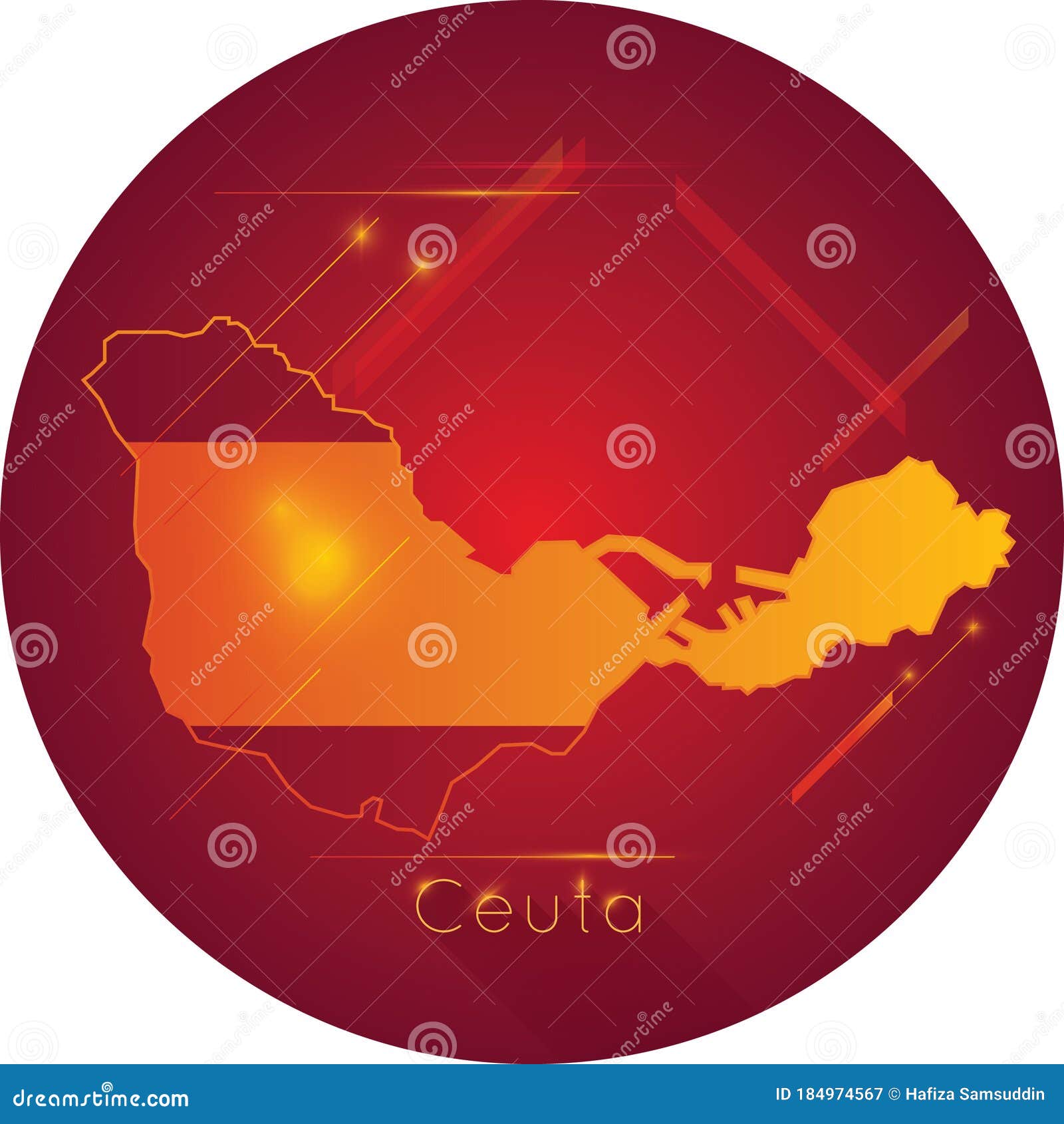 Map Of Ceuta. Vector Illustration. World Map | CartoonDealer.com #129578428