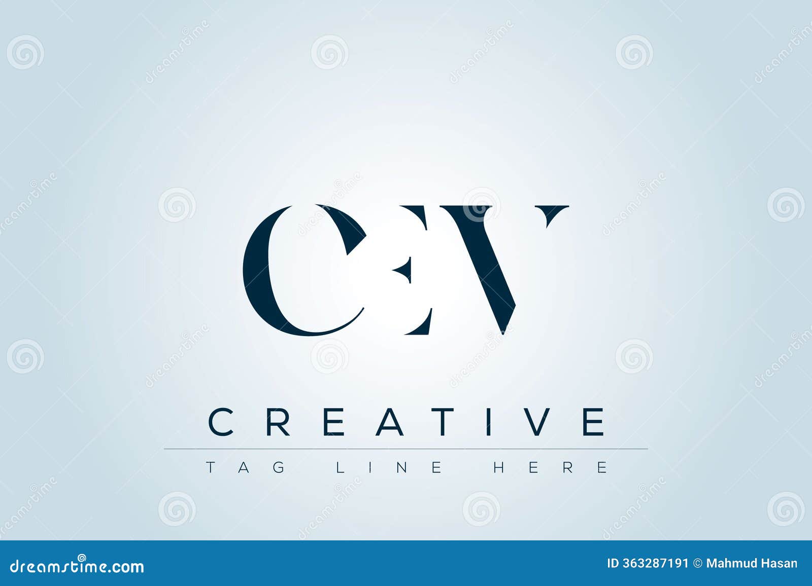 CEV abstract letter logo stock vector. Illustration of simple - 363287191