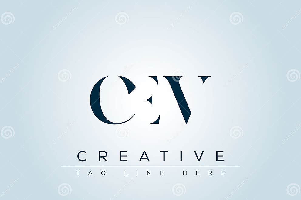 CEV abstract letter logo stock vector. Illustration of simple - 363287191