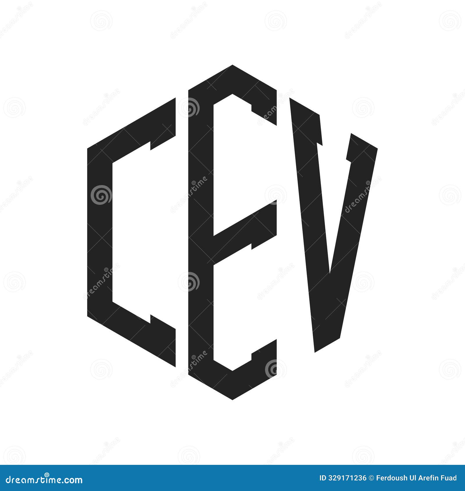 CEV Logo Design. Initial Letter CEV Monogram Logo Using Hexagon Shape ...
