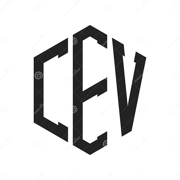 CEV Logo Design. Initial Letter CEV Monogram Logo Using Hexagon Shape ...