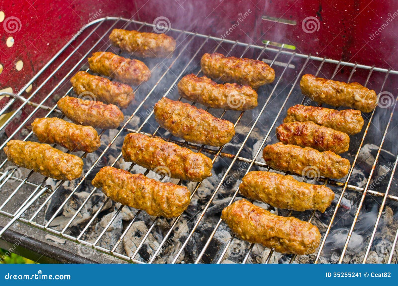 Cevapi on the BBQ stock image. Image of kebabche, delicious - 35255241