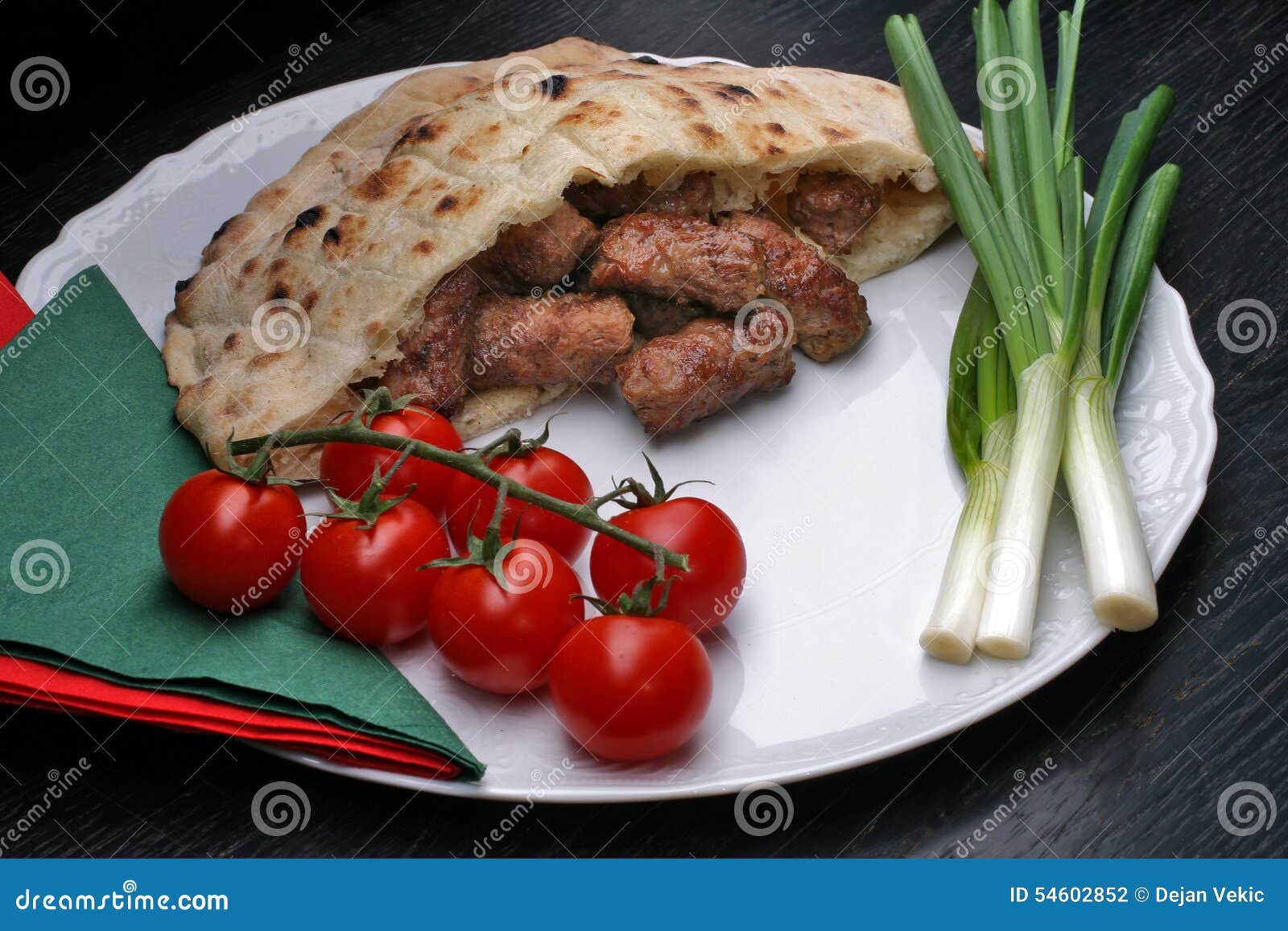 Cevapi stock photo. Image of traditional, bread, tasty - 54602852