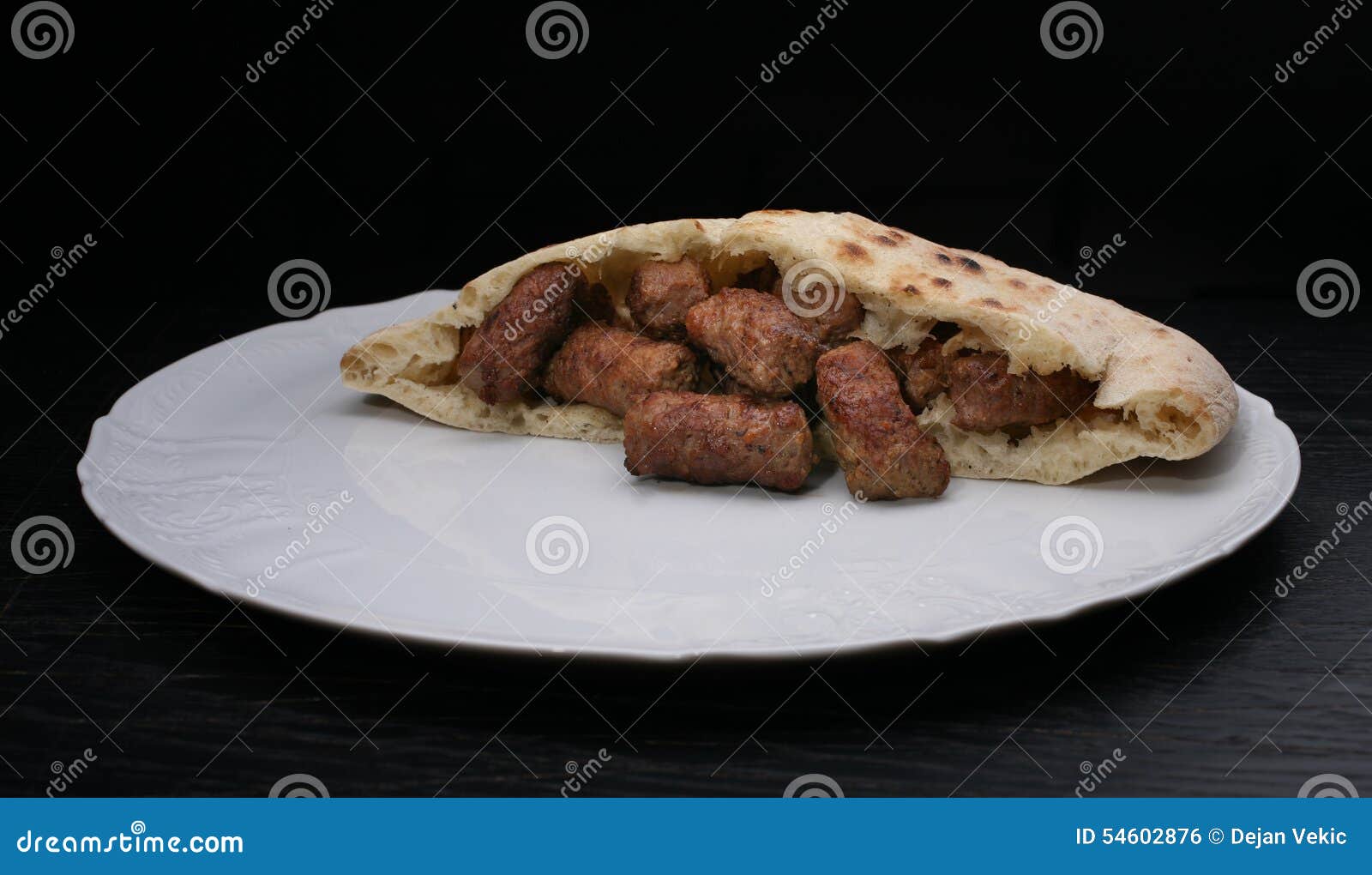 Cevapi stock photo. Image of traditional, bread, tasty - 54602876