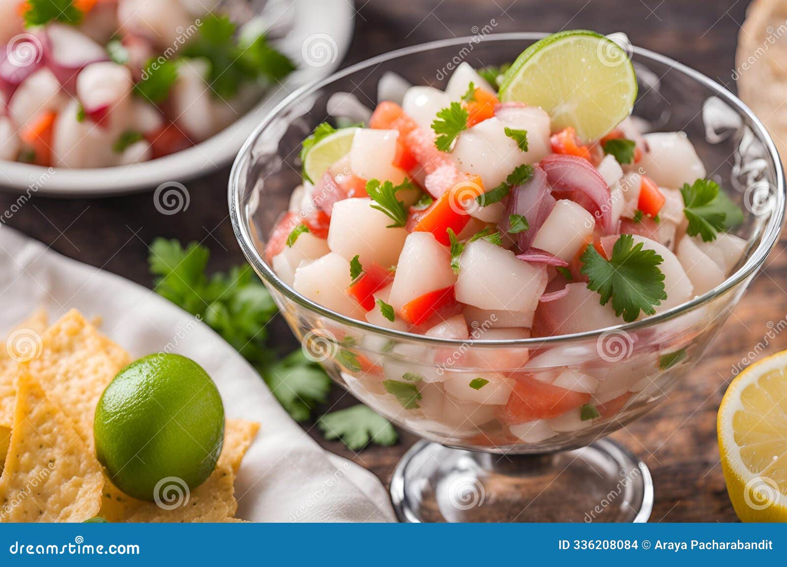 Ceviche, Fresh Raw Fish Marinated in Citrus, AI Generated Stock Photo ...