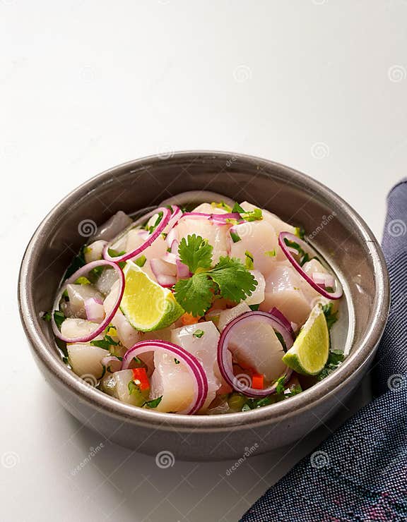 Ceviche Peruvian Raw Fish Dish Stock Image - Image of zesty ...