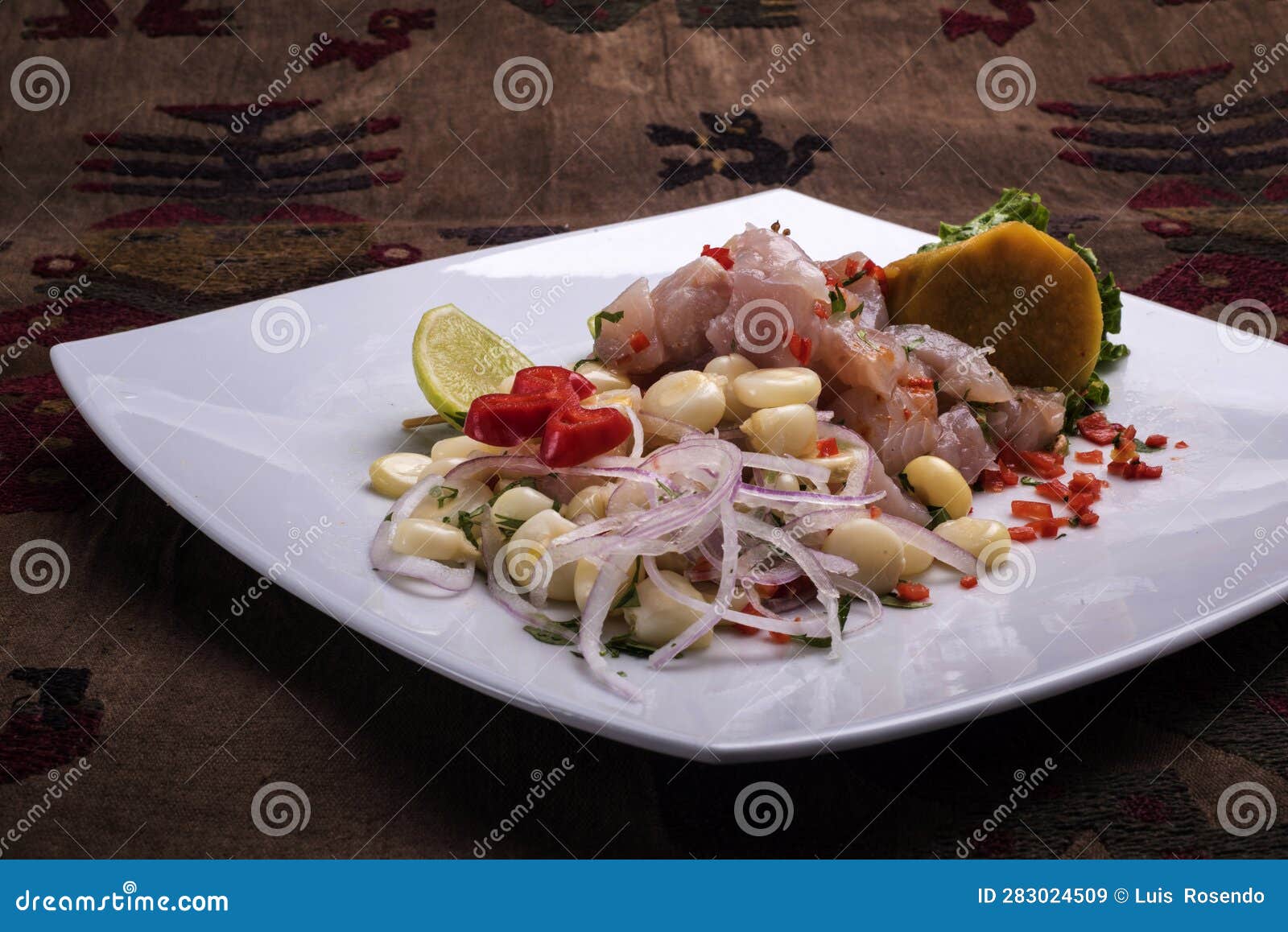 Ceviche Symbol Dish of Peruvian Gastronomy Peru Stock Image - Image of ...