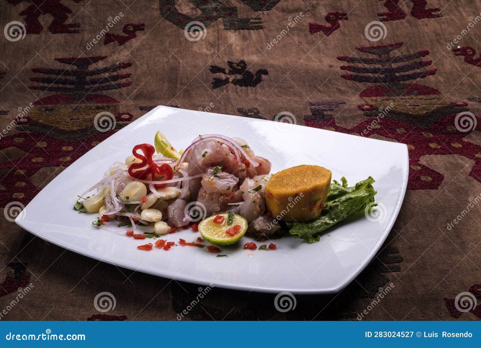 Ceviche Symbol Dish of Peruvian ,gastronomy. Peru Stock Image - Image ...