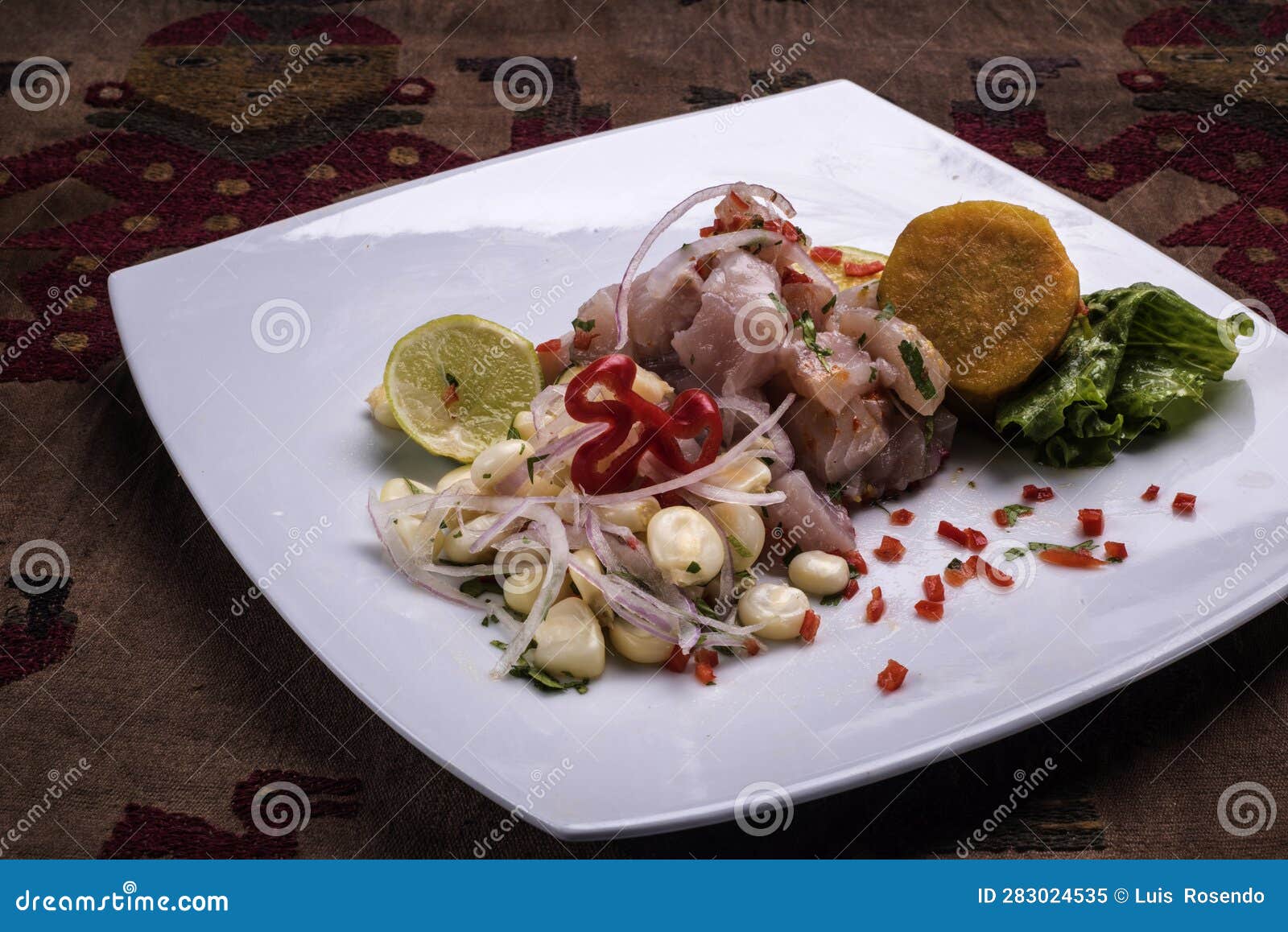 Ceviche Symbol Dish of Peruvian ,gastronomy. Peru Stock Image - Image ...